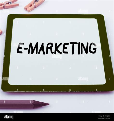 Writing Displaying Text E Marketing Word Written On Business That