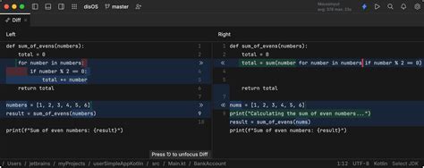 Compare Files And Text Sources Jetbrains Fleet Documentation