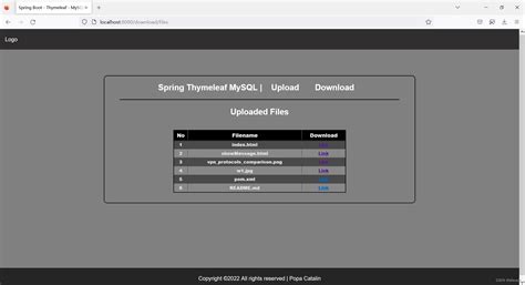 如何使用 mysql、thymeleaf 和 spring boot 从数据库上传和下载多个文件 thymeleaf页面下载文件 csdn博客
