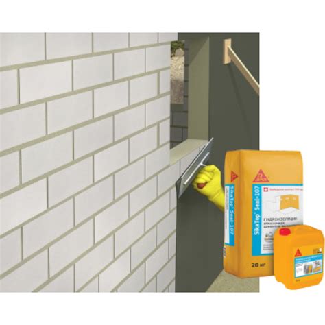 Купить Гидроизоляция двухкомпонентная Sika TopSeal-107 эластичная 10 кг ...
