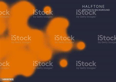 Abstrak Kuning Monokrom Halftone Pola Latar Belakang Ilustrasi Stok