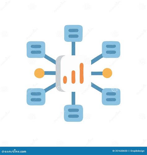 Data Aggregation Technology Icon Stock Vector Illustration Of Device