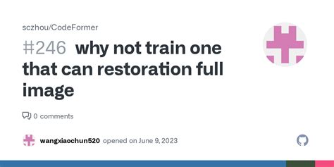 Why Not Train One That Can Restoration Full Image Issue 246 Sczhou