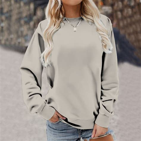 Narabb Women Loose Sweatshirts Bottom Shirts Long Sleeves Shirts Solid