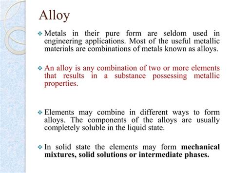 Solid Solution Alloys Ppt