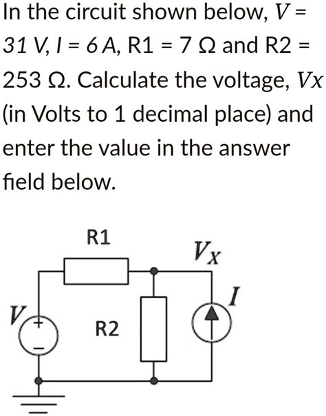 In The Circuit Shown Below V 31vi6ar17omega And R2 253omega Calculate