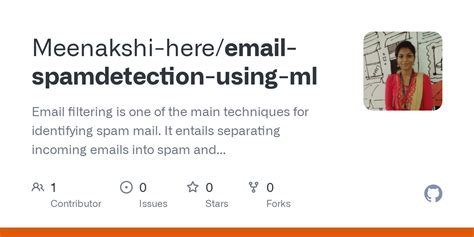 GitHub Meenakshi Here Email Spamdetection Using Ml Email Filtering