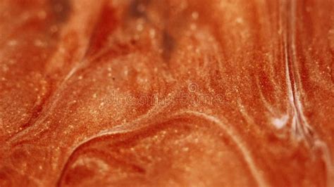 Particles Liquid Acrylic Spill Red Glitter Ink Art Stock Video Video