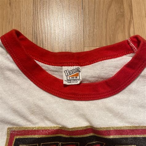 Vintage Kiss Army Concert T Shirt 1977 Youth L Hanes 70s Ringer Rare