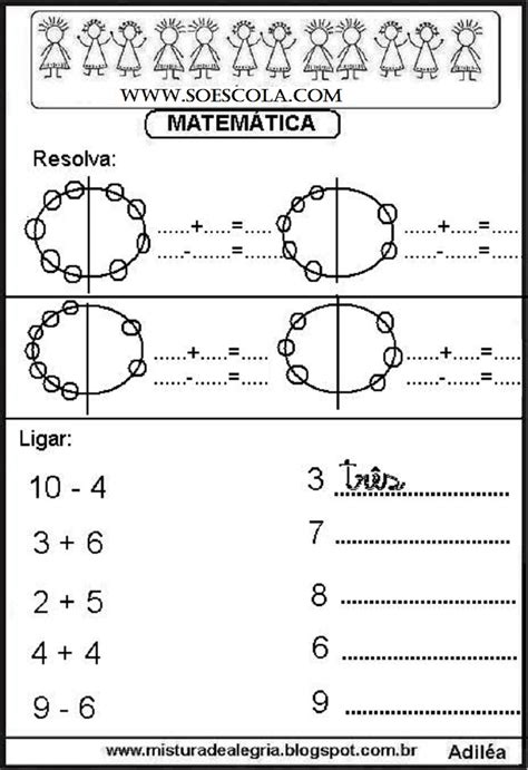 Atividades De Matemática Séries Iniciais De Alfabetização 554
