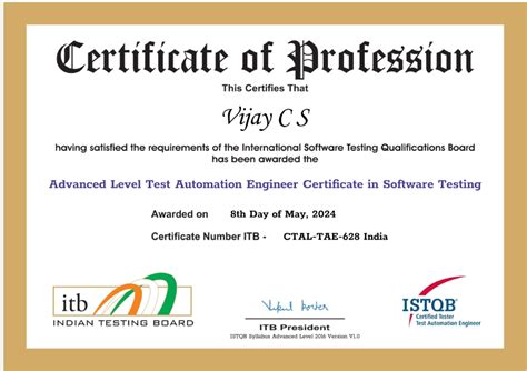 Istqb Advanced Level Test Automation Engineer Cicd Certificate In Software Testing