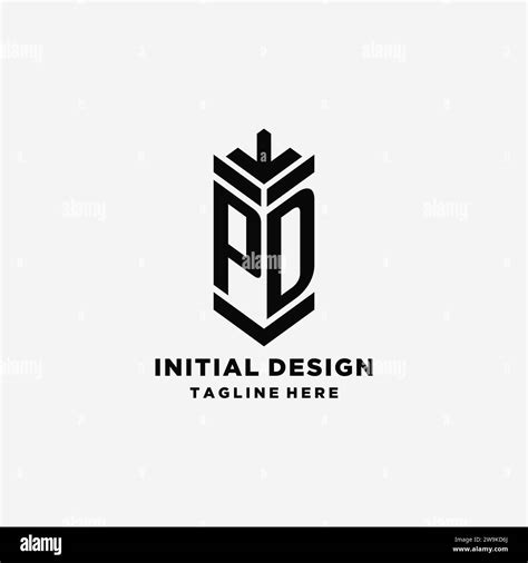 Initials Pd Shield Logo Design Creative Monogram Logo Inspiration