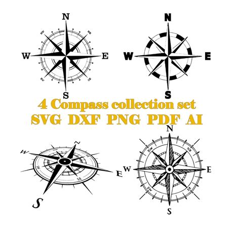 Compass Svg Nautical Compass Svg Compass Rose Svg Compass Star Svg