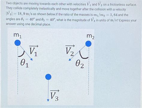 Solved 1 Two Objects Are Moving Towards Each Oth Solutioninn
