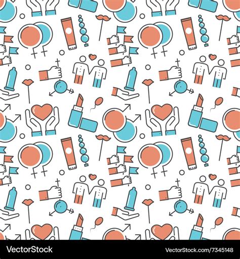 Sexual Minority Icon Pattern Royalty Free Vector Image