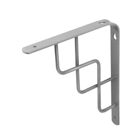 Essentials Step Shelf Brackets Silver 230mm X 180mm 4 Pack Screwfix