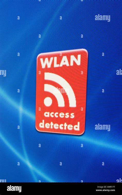 Screenshot Computer Warning Wlan Access Detected Stock Photo Alamy