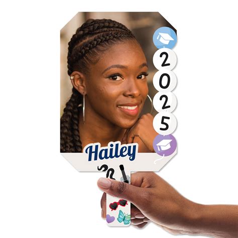 Big Dot Of Happiness Custom Black And Gold Grad Photo Paddles Class Of