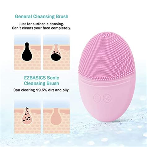 Sonic Vibrating Facial Cleansing Brush Ezbasics
