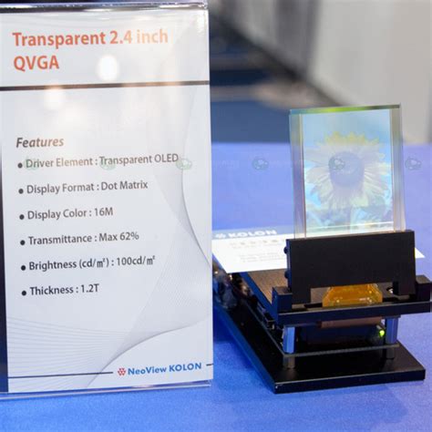 Прозрачный Oled дисплей компании Neoview Kolon