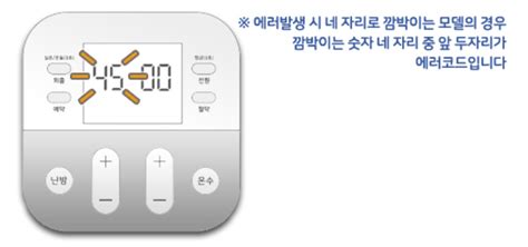 린나이 콘덴싱보일러 에러코드 45 겨울철 동파 주의하세요