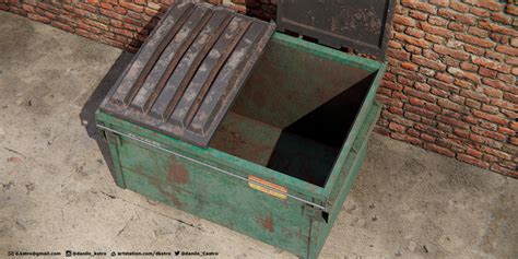 Garbage Container 3d Model Textures 4k Blender Market