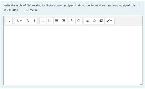 solved write the table of 5bit analog to digital converter