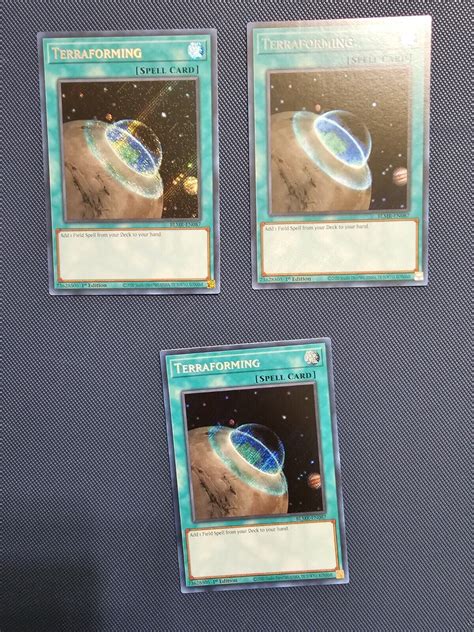 3x Yu Gi Oh Terraforming Blmr En087 Secret Rare 1st Edition Near Mint