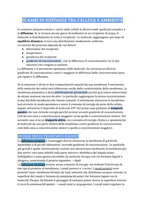 Appunti Presi A Lezione Di Biologia Appunti Di Biologia Docsity