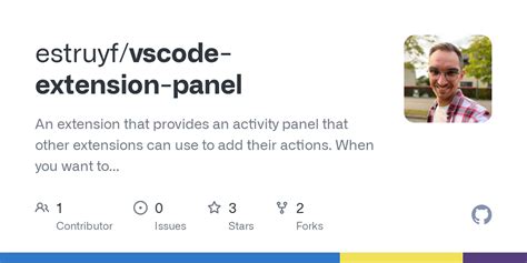 GitHub Estruyf Vscode Extension Panel An Extension That Provides An Activity Panel That Other