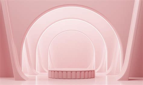 Premium Photo Cosmetic Podium With Neon Light For Product Display D Rendering Without Ai