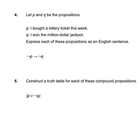solved 4 let p and q be the propositions p i bought a