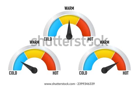 Vector Dashboard Cold Warm Hot Temperature Stock Vector Royalty Free