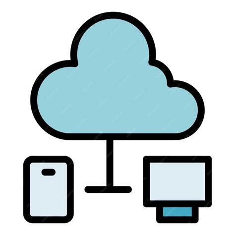 Premium Vector Cloud Network Icon Outline Vector Code Verification Secure Certificate Color Flat