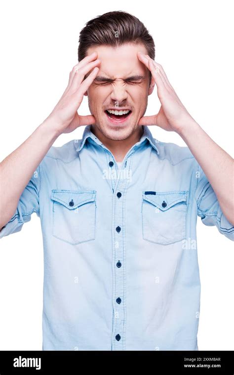 Failed Again Young Man In Shirt Touching His Head And Keeping Eyes