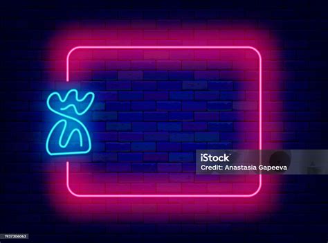 과자 가게 네온 배너 연속적인 한 줄의 그리기 파란색 초콜릿 사탕과 빈 분홍색 테두리 벡터 일러스트 레이 션 개념에 대한 스톡 벡터 아트 및 기타 이미지 Istock