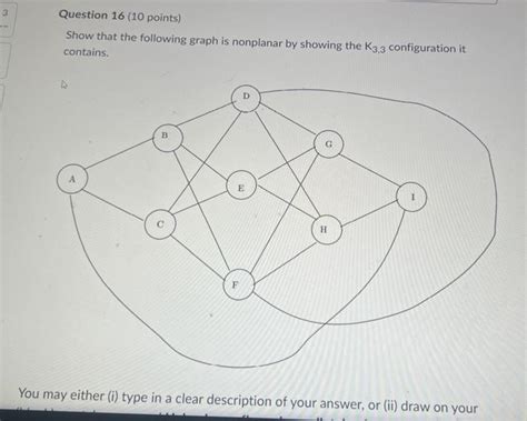 Solved Question 16 10 Points Show That The Following Graph