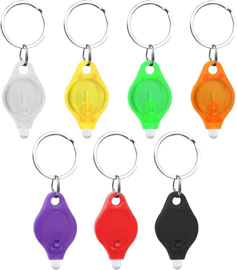 Rabi 6 Pack Mini LED Flashlight Keychain Ultra Bright Key Ring Light