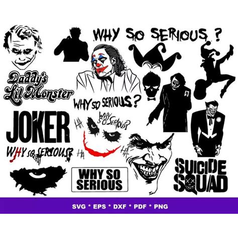 1000 Joker Bundle Svg Joker Svg Harley Quinn Svg Inspire Uplift