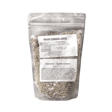 Buck Forage Oat Seed Hancock Seed
