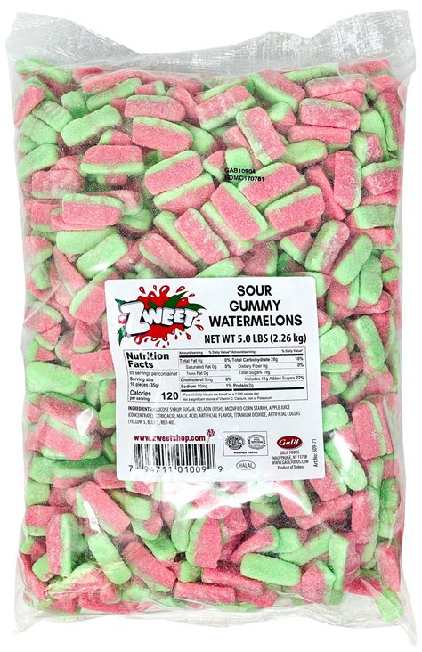 Zweet Sour Watermelon Slices Bulk 5 Lb Bag Soho Candy