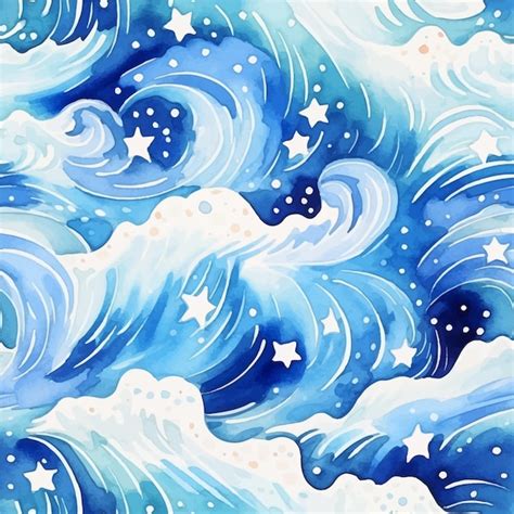 Premium Vector Wave Sea Seamless Pattern Vector