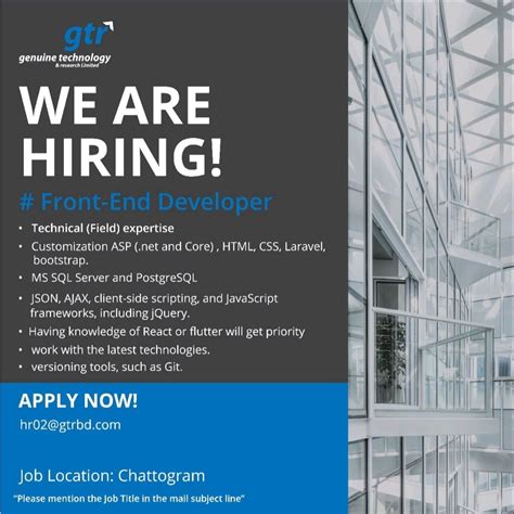 Vacancy Front End Developer Job Context We Are Looking For A