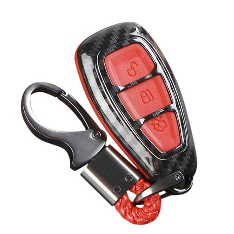 Carbon Fiber Remote Key Fob Case Shell Cover For Fords Fo Cus Fiesta
