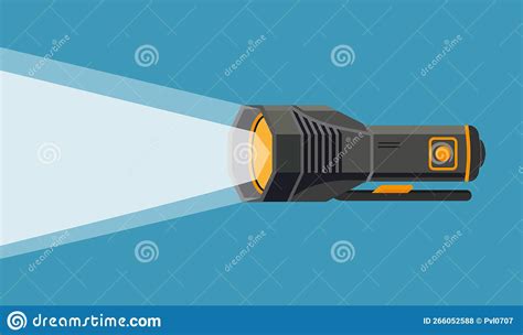 Flashlight Torch Hand Illustration Pocket Vector Light Lamp Lantern