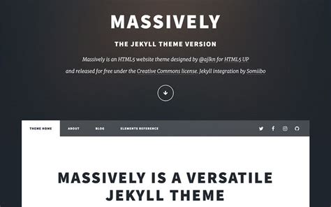 GitHub Jekyllup Jekyll Theme Massively Preview