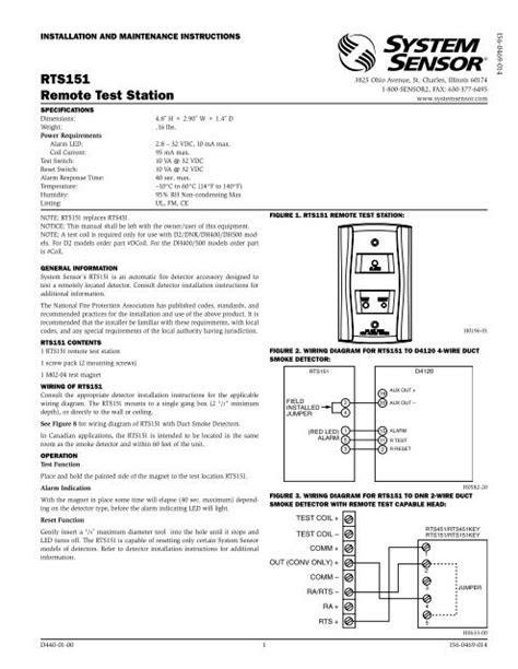 System Sensor Duct Detector Wiring Diagram Wiring Diagram