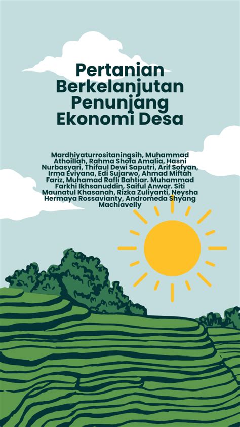 Pertanian Berkelanjutan Penunjang Ekonomi Desa TOKO BUKU MADZA