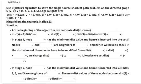 Solved Use Dijkstra S Algorithm To Solve The Single Source Chegg