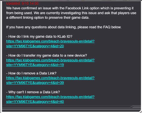 Facebook Link Option And Issues Rbleachbravesouls